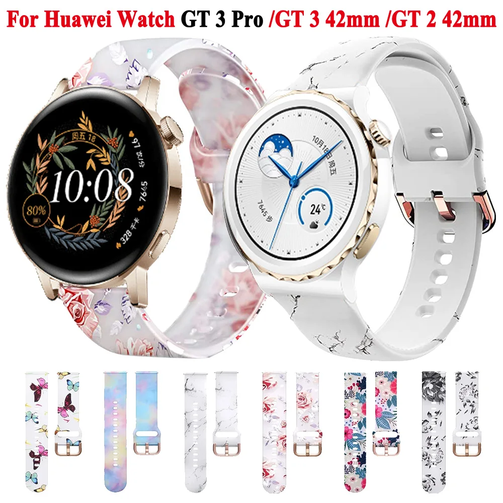 Girl-Women-Silicone-Watchband-20mm-For-Huawei-Watch-GT-3-2-GT2-42mm-GT3 ...