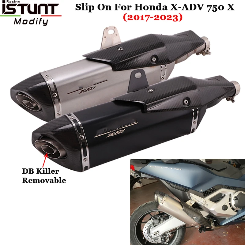 Slip-On-Motorcycle-Exhaust-Muffler-Escape-Systems-Tube-Header-Front ...