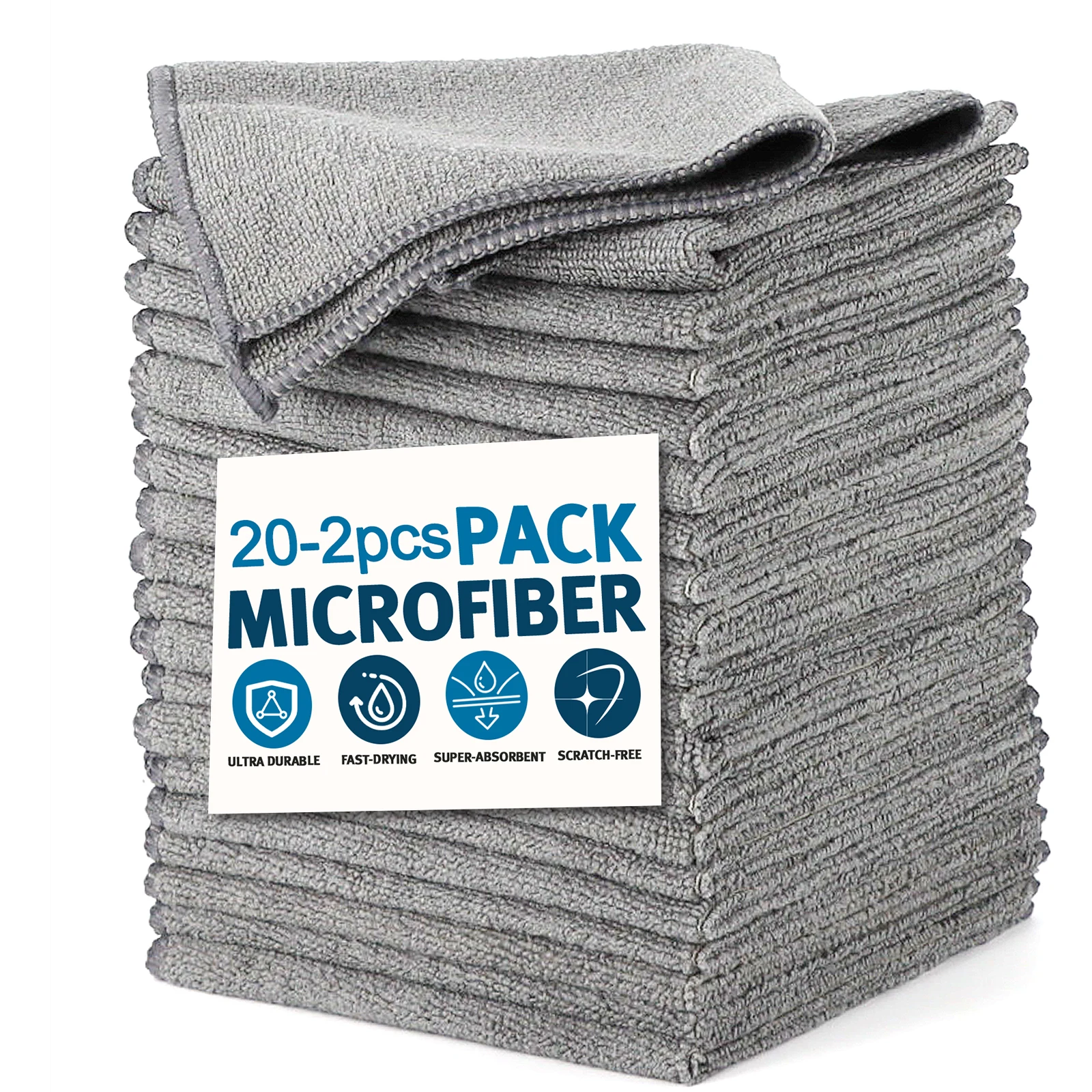 20-2PCS-Microfiber-Cleaning-Cloth-Absorbent-Towel-for-Wash-Car ...