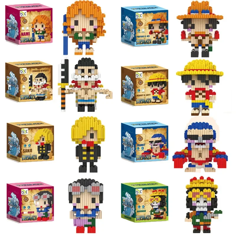 Figuras-de-acci-n-de-One-Piece-Luffy-blocks-modelo-de-Anime-Roronoa ...