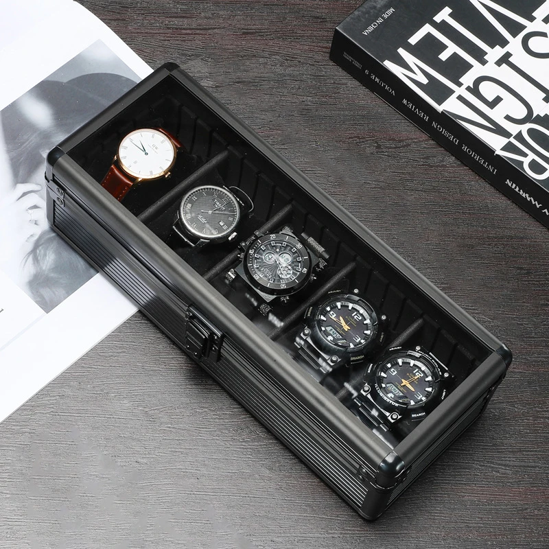 Deluxe-Aluminum-Watch-Case-1-3-5-10-slot-Watch-Storage-Display ...
