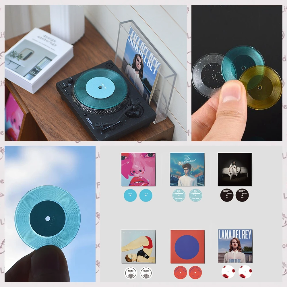 New-Dollhouse-Miniature-Mini-Vinyl-Record-Classic-LP-Model-for-Barbies ...