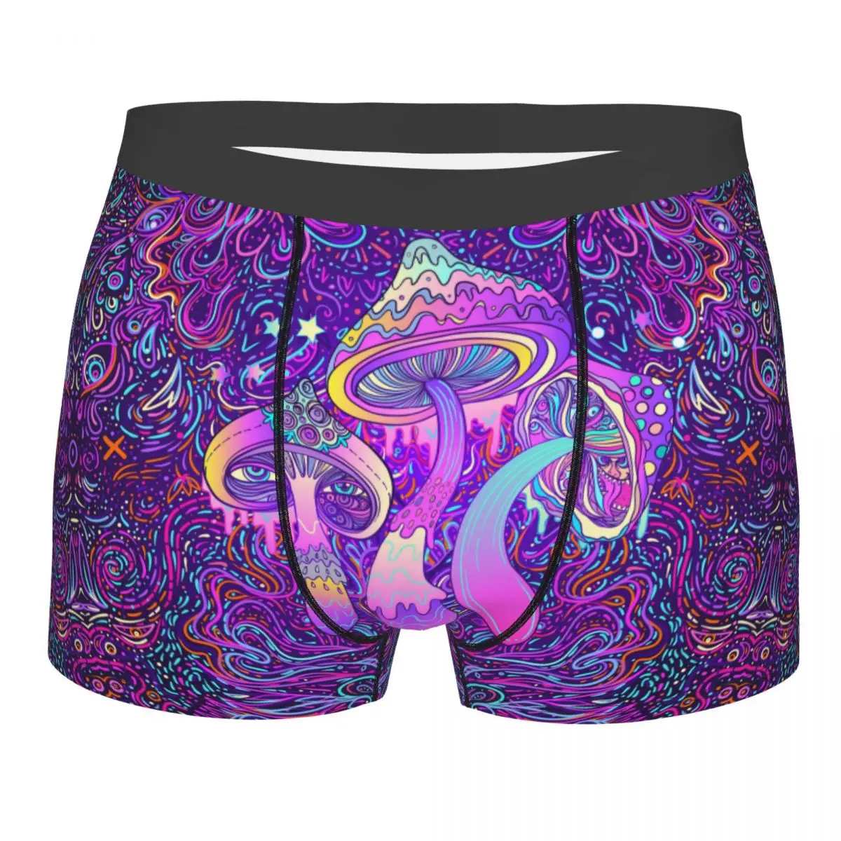 Custom Cool Psychedelic Magic Mushrooms Boxers Shorts Panties Men's ...