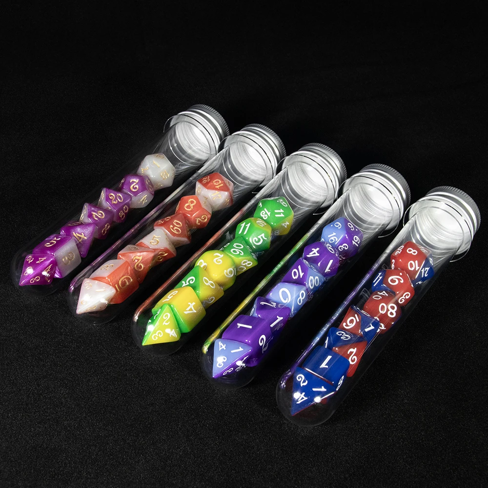 Two-color-DND-Game-Dice-7PCS-Polyhedral-Splice-Color-Dice-Set-D4-D20 ...