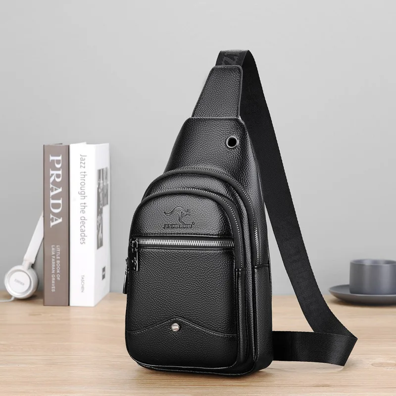 New-Kangaroo-Luxury-Brand-Chest-Pack-Men-Crossbody-Bag-Black-Brown ...