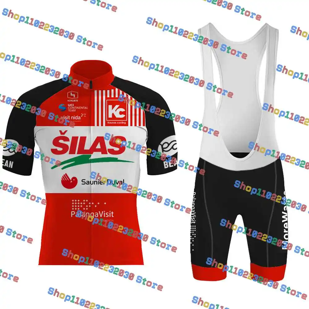 Kaunas Team 2022 Cycling Jersey Sets Men Summer Short Sleeve Quick dry ...