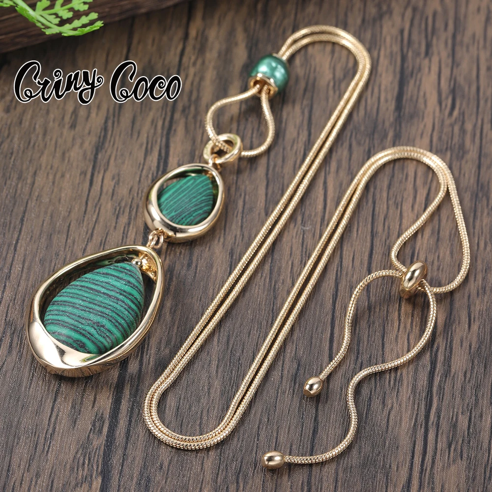 Cring-Coco-Stone-Necklace-elegant-Temperament-Zinc-Alloy-Necklace-Atmosphere-Simple-and ...