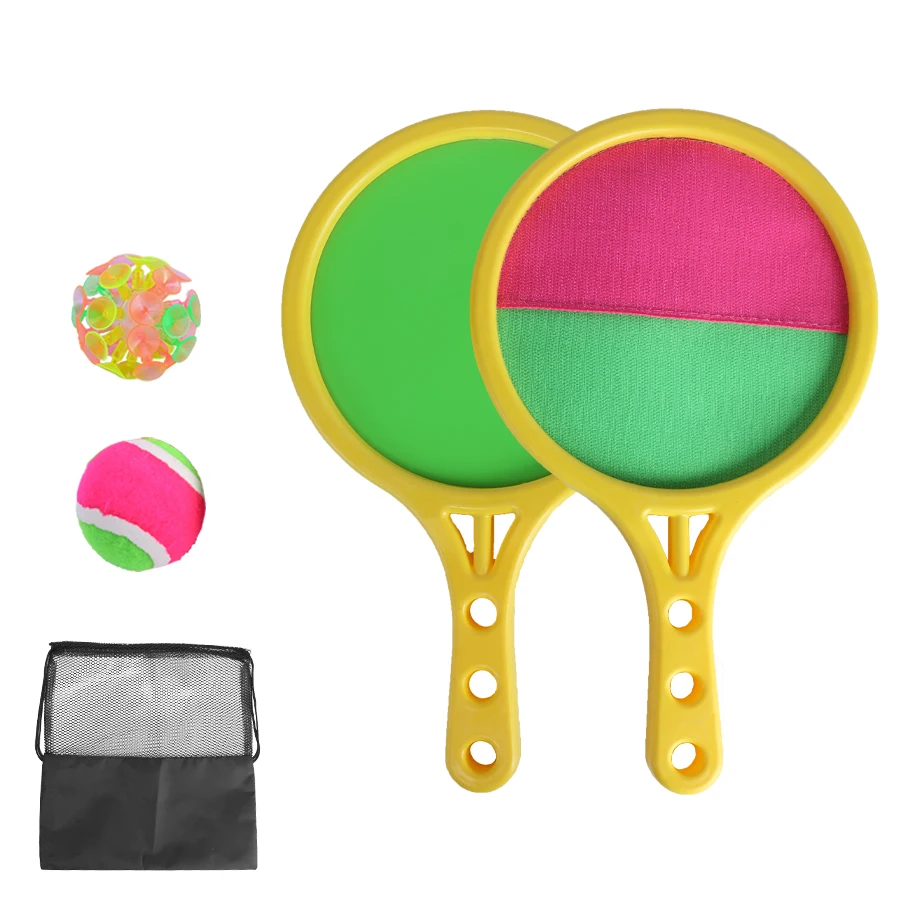 2 rackets+2 suction cups, sticky balls, racket balls, outdoor sports ...