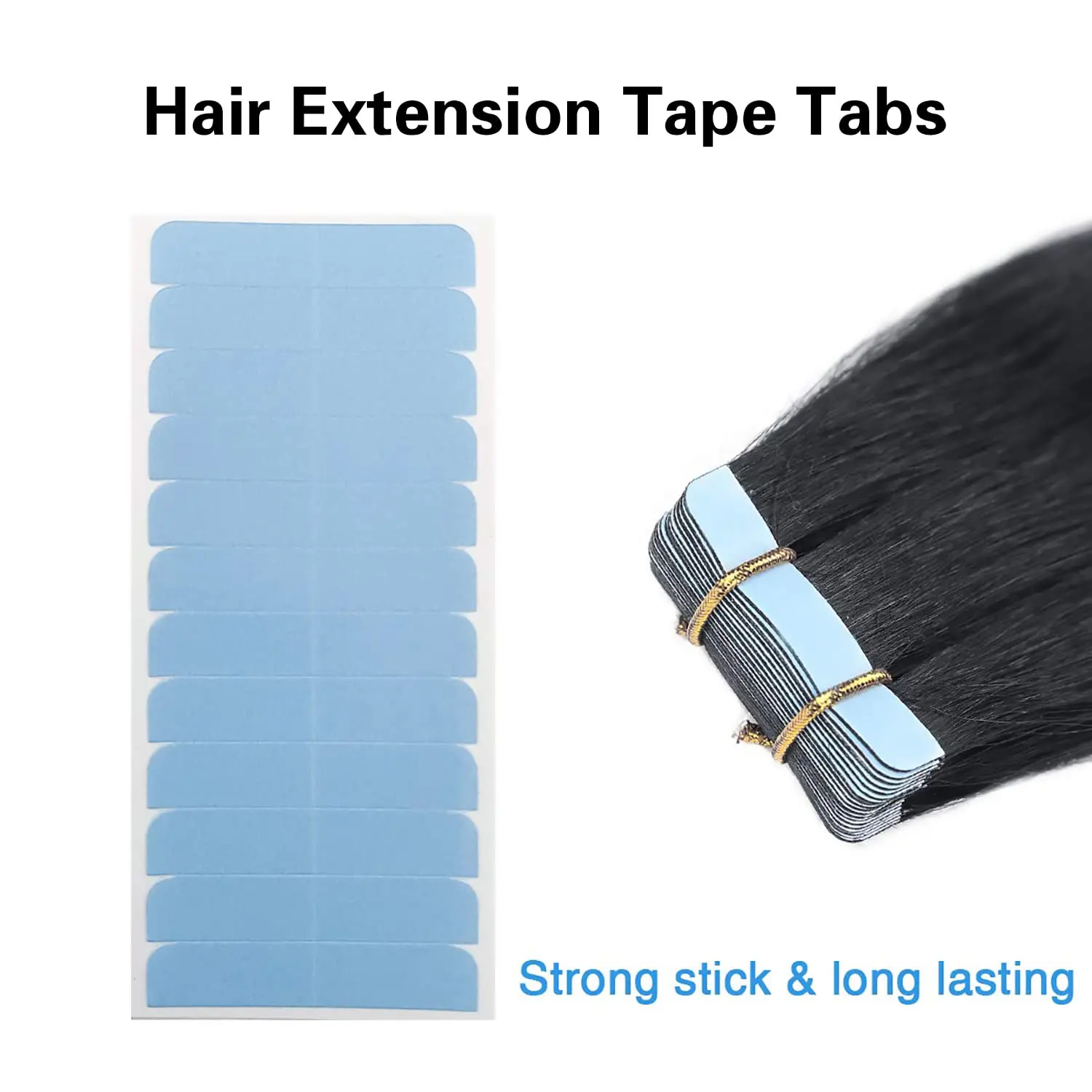 60Pieces-Hair-Extension-Tape-Tabs-Double-Sided-Replacement-Tape-in-Hair ...