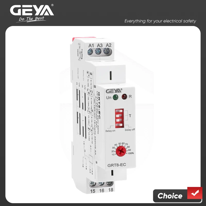 GEYA-GRT8-EC-Delay-ON-Delay-OFF-Single-Function-Time-Relay-AC220V-AC380 ...