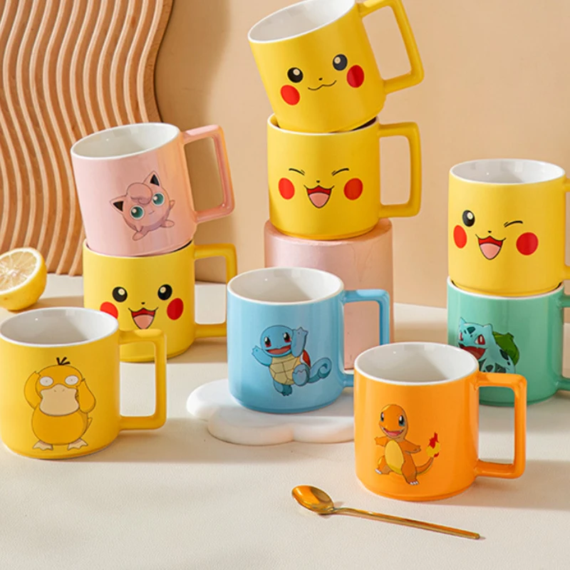 Pokemon-Mug-Pikachu-Charmander-Squirtle-Psyduck-Cartoon-Children ...