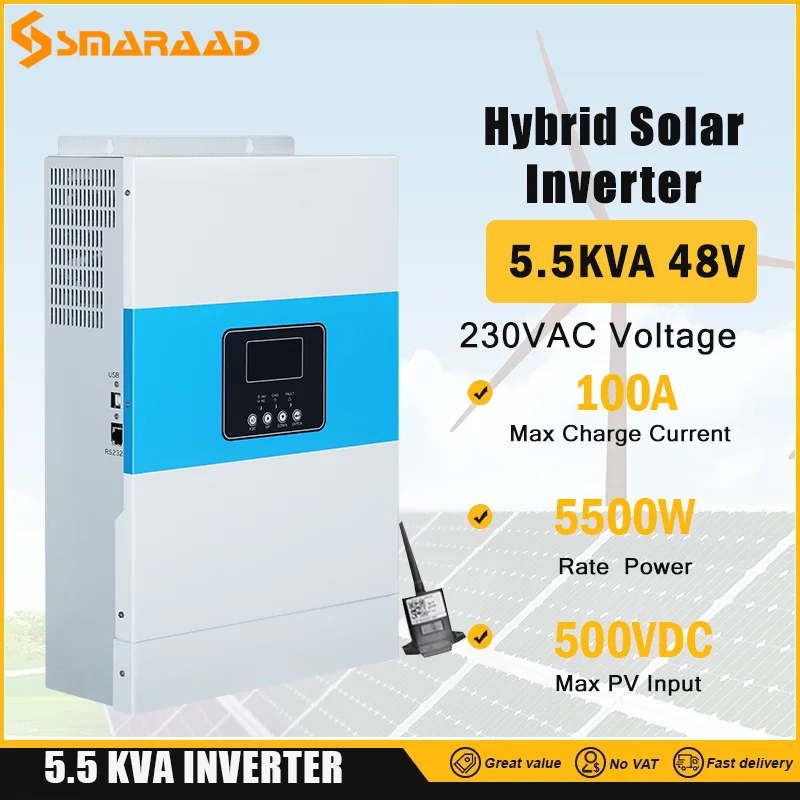 5.5kva 11000w Pure Sine Wave Off Grid On Grid Solar Wind Generator ...