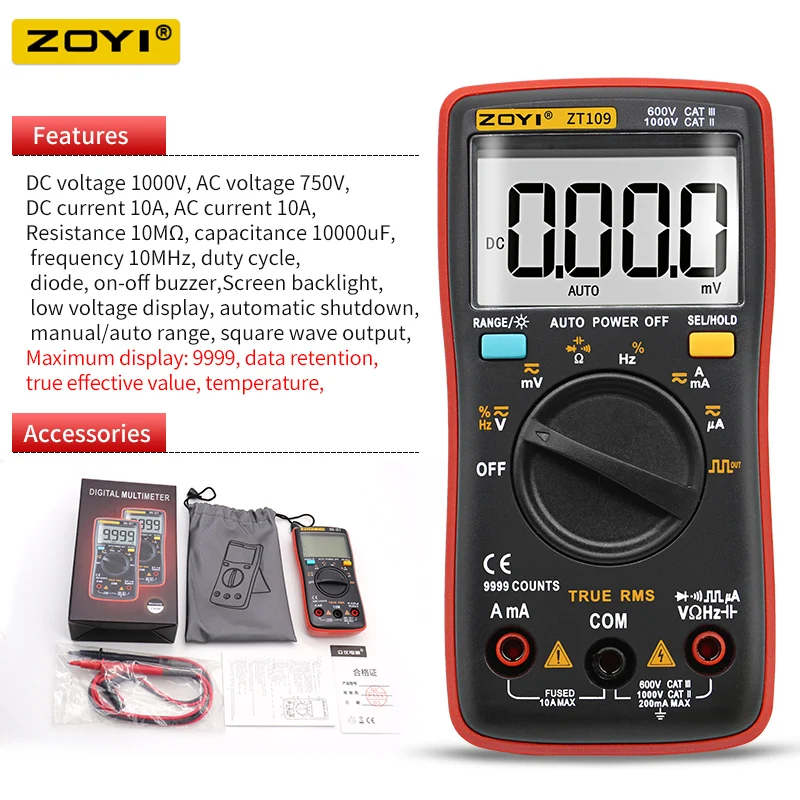 ZOYI ZT109/ 111 Digital Multimeter
