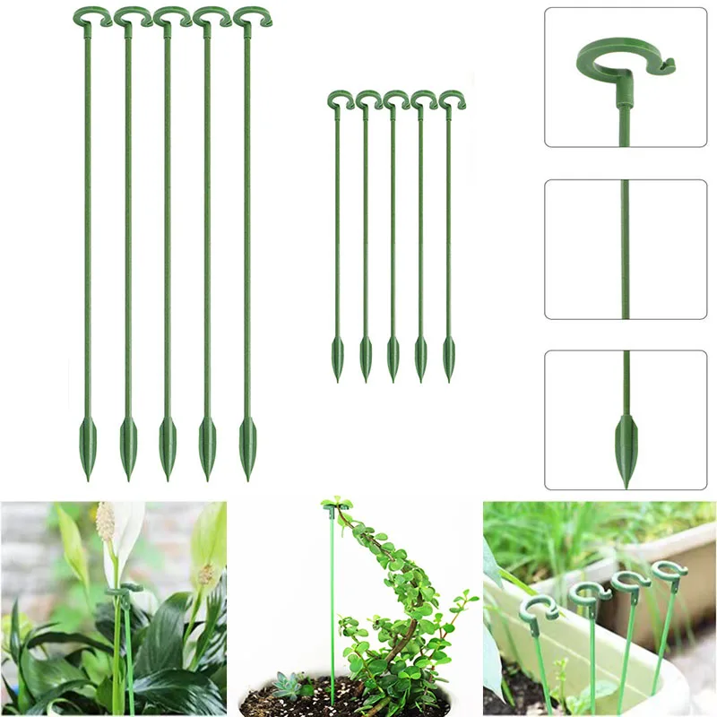 2-5-10pcs-Plastic-Plant-Supports-Flower-Stand-Reusable-Protection ...
