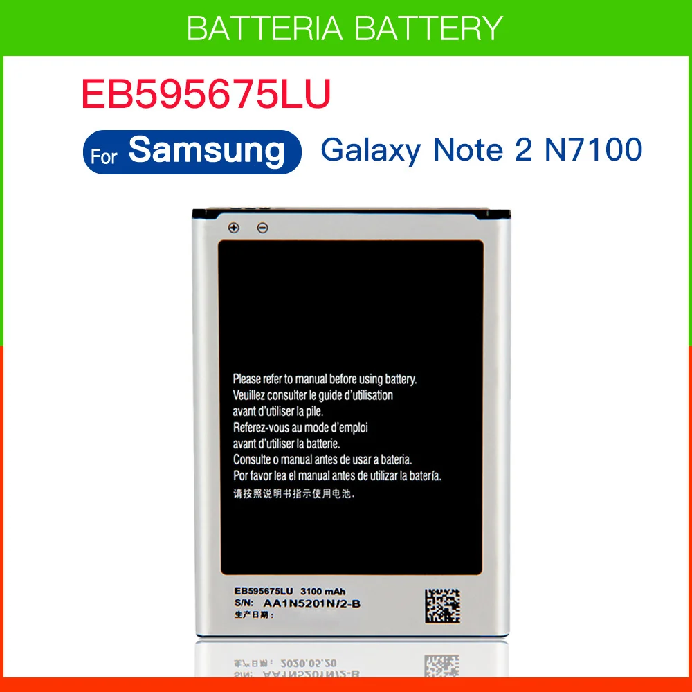 EB595675LU EB595675LA 3100mAh Orginal Battery For Samsung Galaxy Note 2 ...