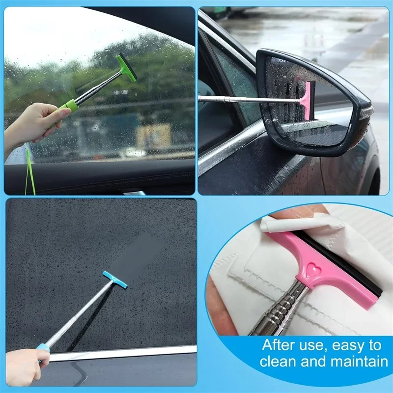 Car-Side-Mirror-Squeegee-Rearview-Mirror-Wiper-with-Telescopic-Long ...
