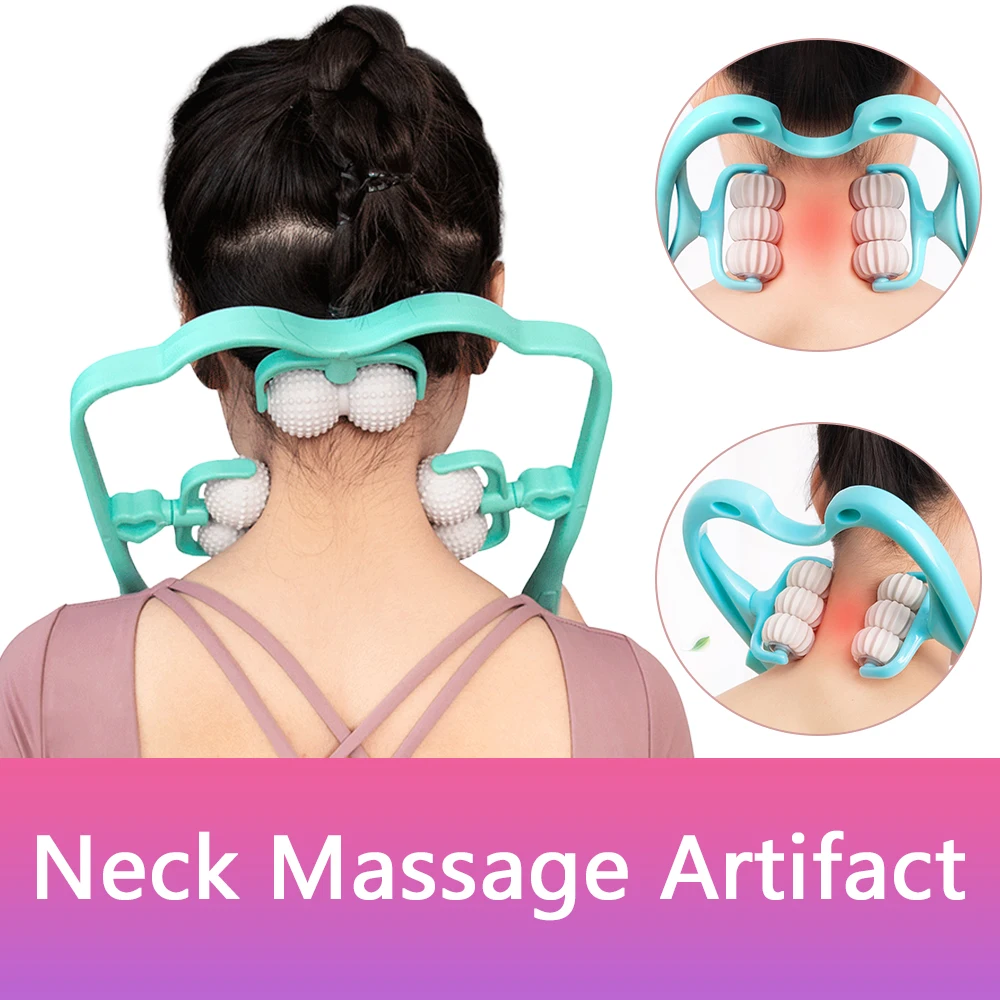 Neck-Massager-Clip-Cervical-Massage-Artifact-Six-Wheel-Neck-Kneading ...