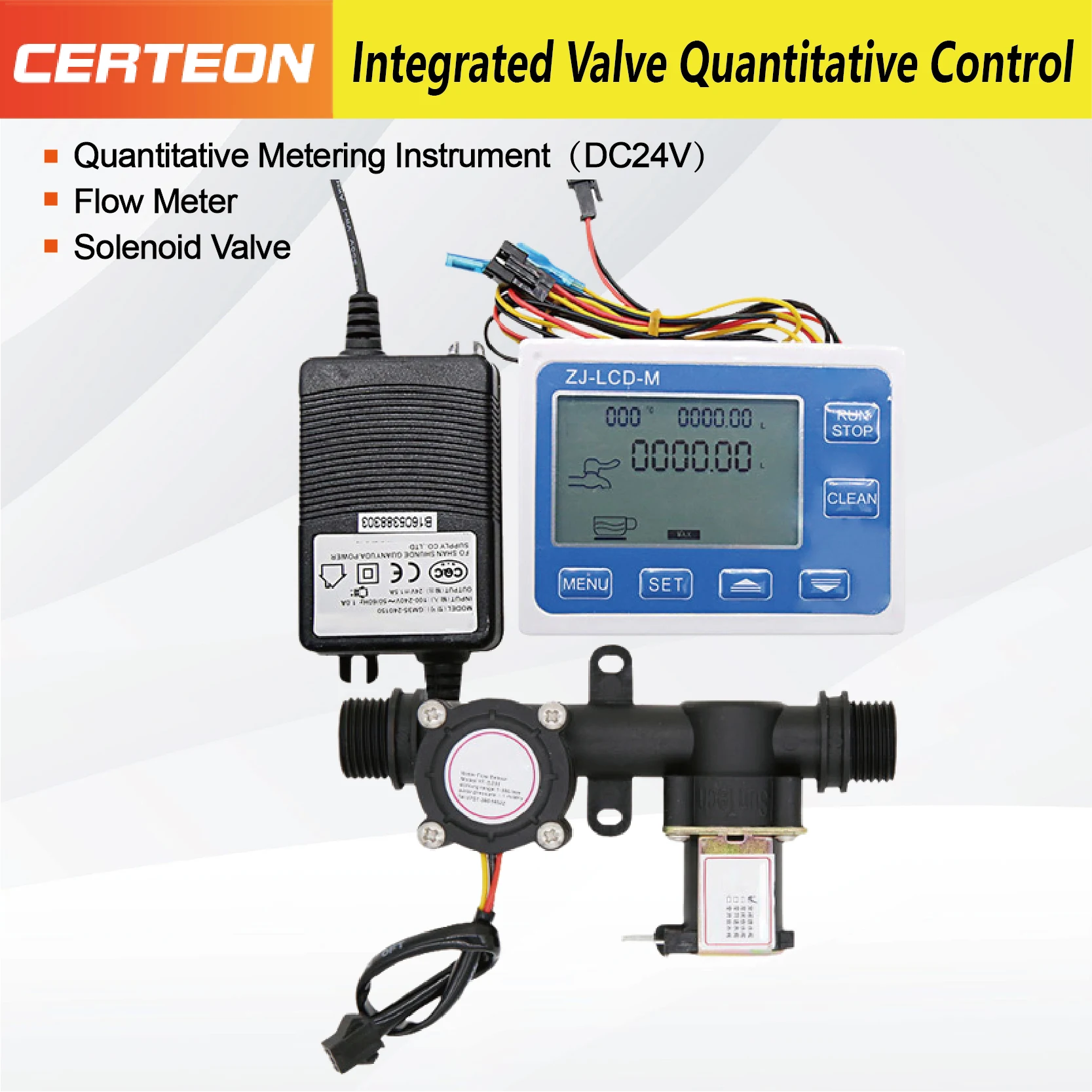ZJ-LCD-M Liquid Flow Controller with LCD Display 1/2 Inch Pipe Digital ...