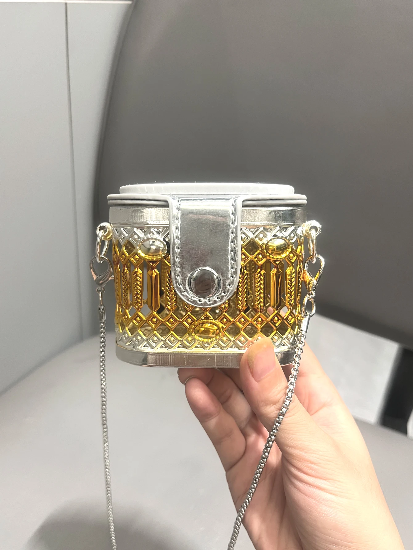 Golden luxury Designer mini small shoulder bags Evening bag Purses and ...