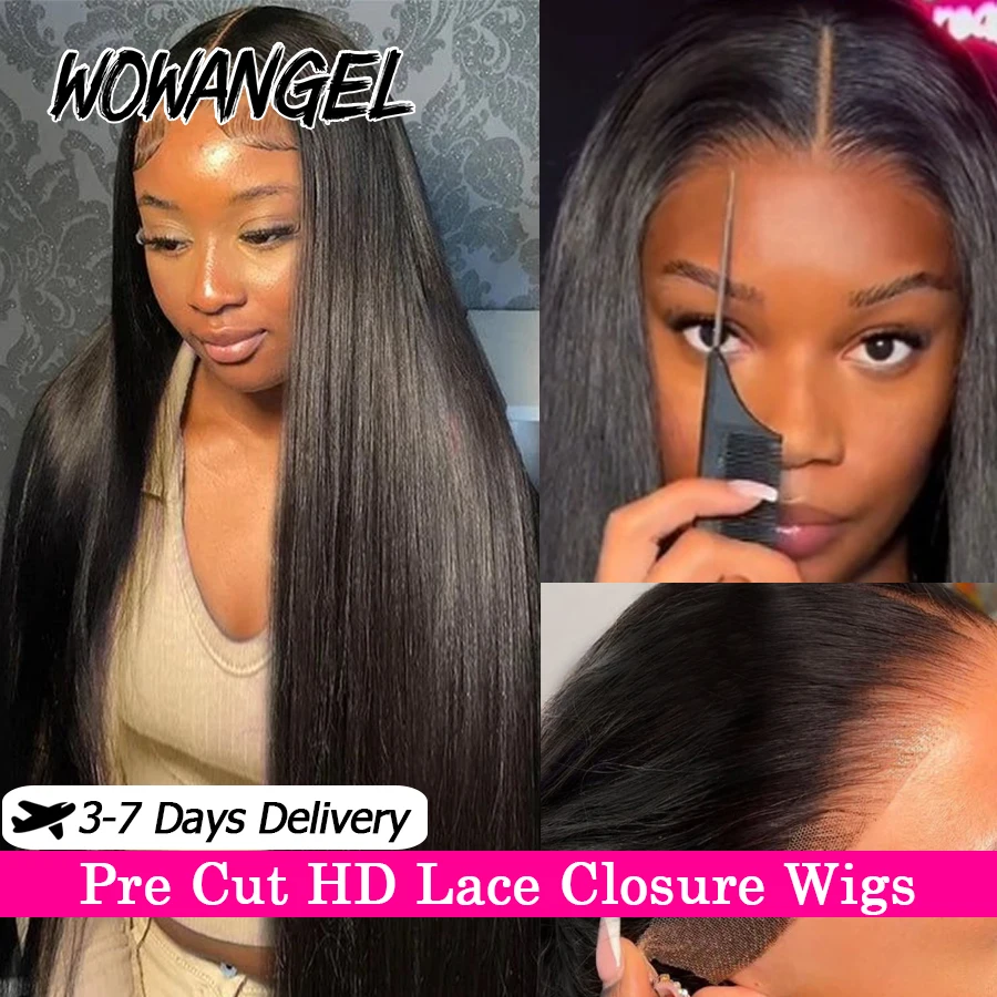 Wow-Angel-250-Pre-Cut-Lace-5x5-HD-Lace-Closure-Glueless-Wig-Human-Hair ...