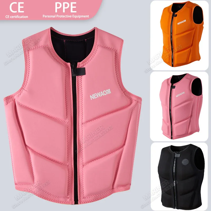 Adult-Life-Jacket-Wake-Surfing-Impact-Vest-CE-Approved-Neoprene-Life ...