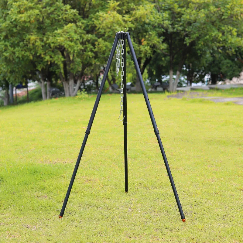 1Pc-Outdoor-Bonfire-Tripod-Camping-Picnic-Campfire-Cooking-Pot-Hanging ...