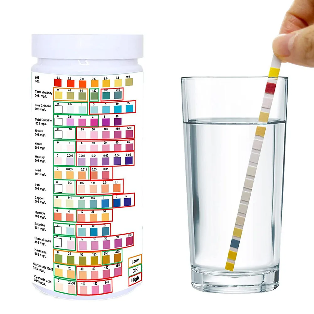 100-Strips-16-In-1-Drinking-Water-Test-Kit-Water-Test-Strips-for ...