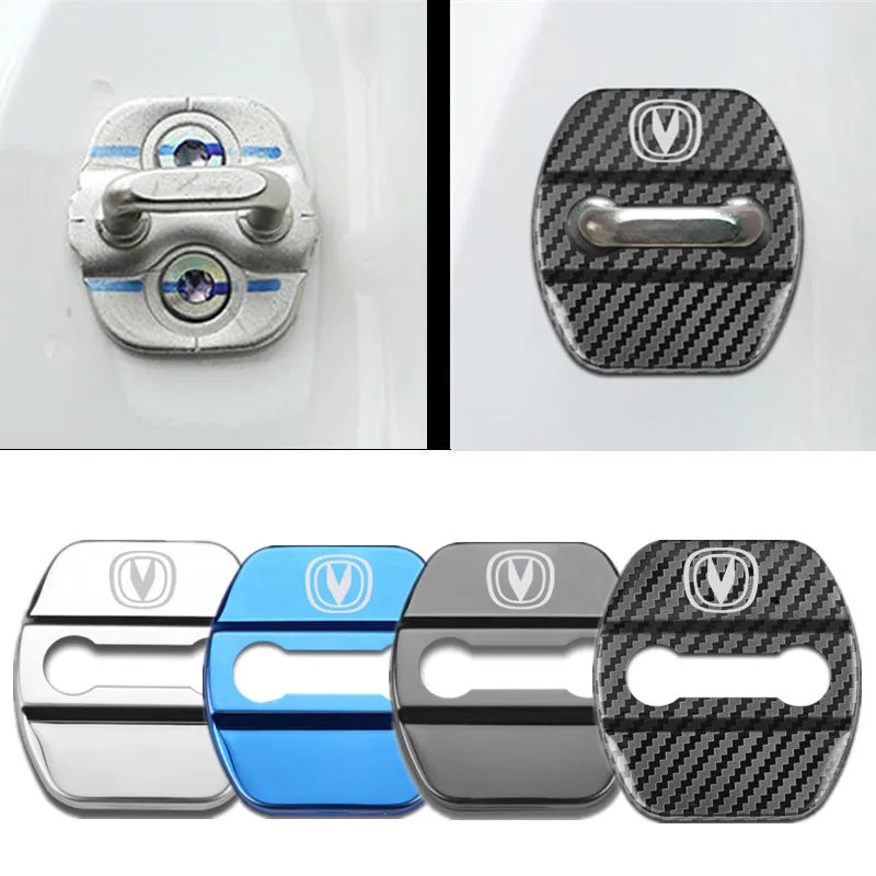 4pcs Car Styling Door Lock Decoration Protection Cover emblem case for ...
