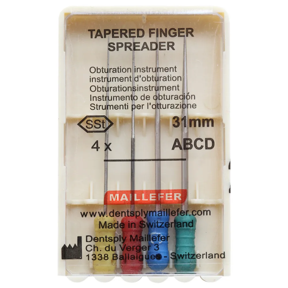 Dental TAPERED FINGER SPREADER File (21/25/31mm) #ABCD Stainless Steel ...