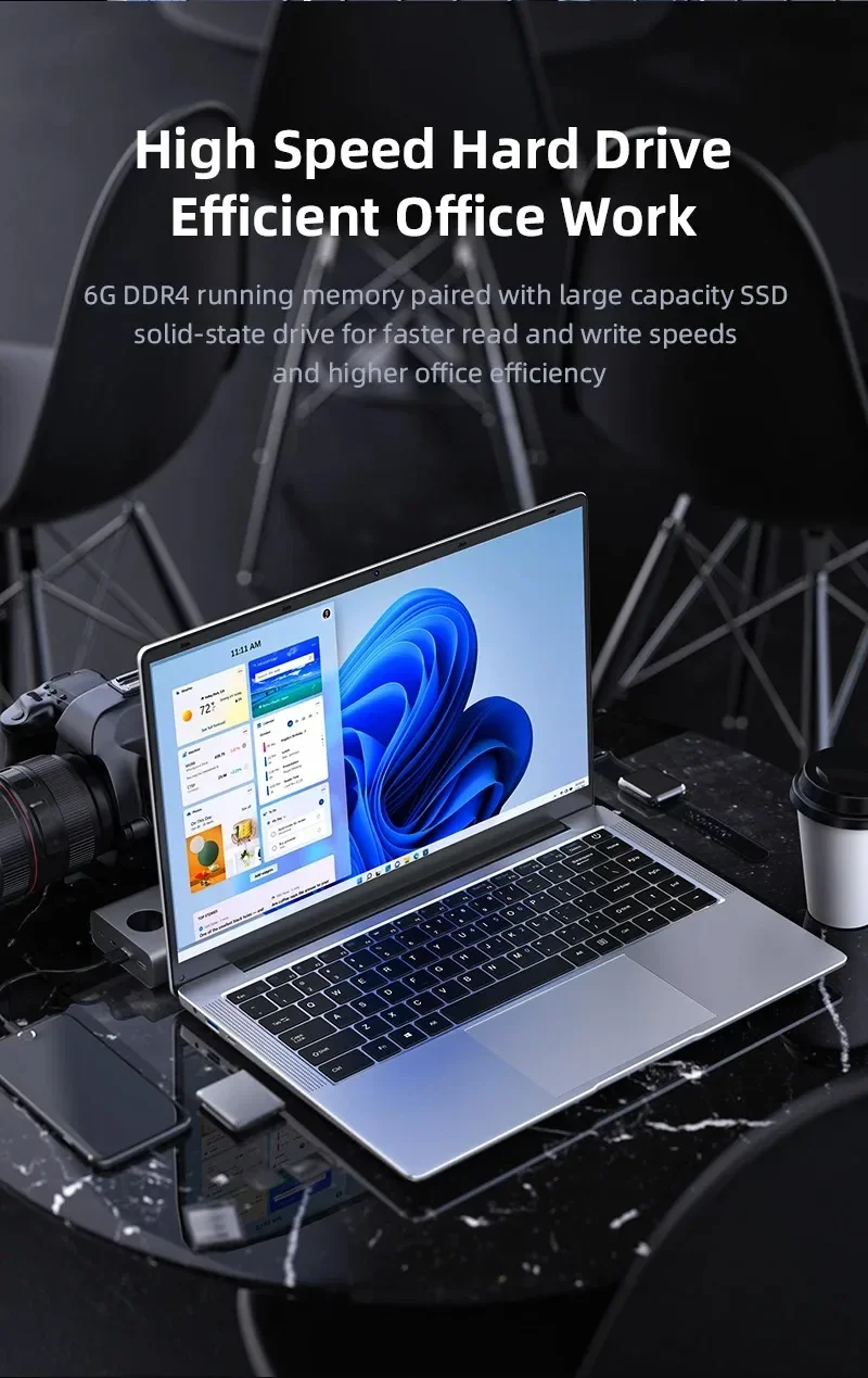 2024 Laptop Windows 11 Pro Ultra Thin and Ultra Light Notebook Computer ...