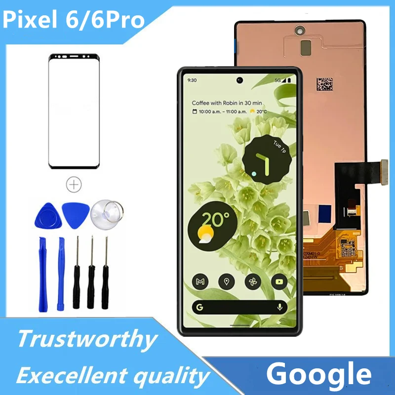 100% Original LCD For Google Pixel 6 LCD GB7N6 Display Screen Frame ...