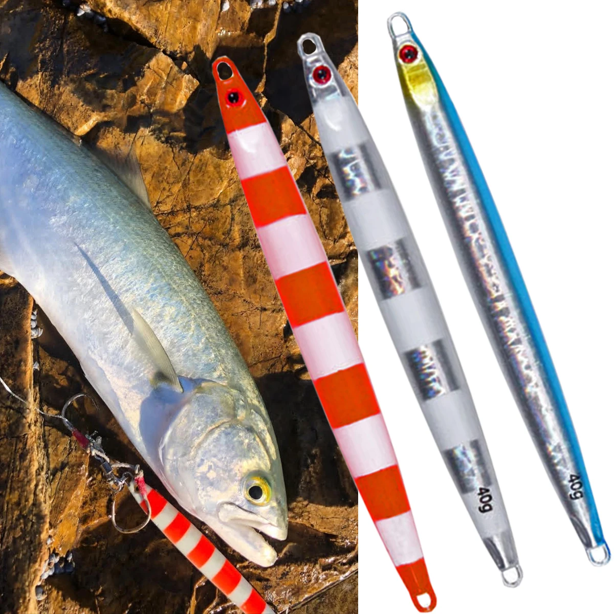Deep Sea Bait Fish Lures Speed Jig Metal Jigs Artificial Baits Jigging ...