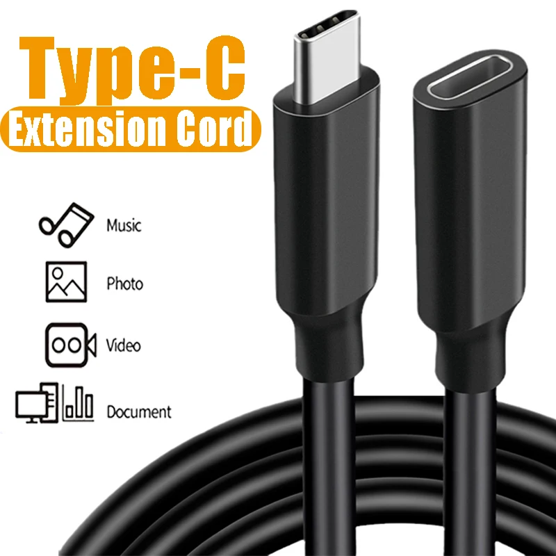 Type-C-Extension-Cord-USB-C-Male-to-Female-Extensions-Cable-Extensor ...