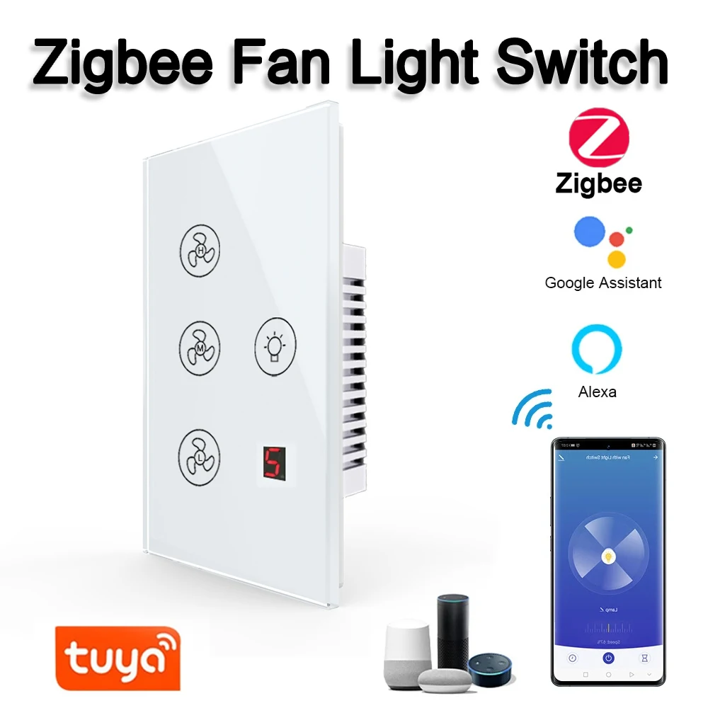 AlexXi-tuya-Zigbee-Smart-fan-light-switch-US-Network-connection-APP-control-Alexa-and-Google ...