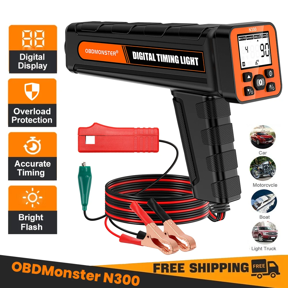 12V Car Digital Display Timing Gun 2 And 4 Stroke Car Engine Ignition ...