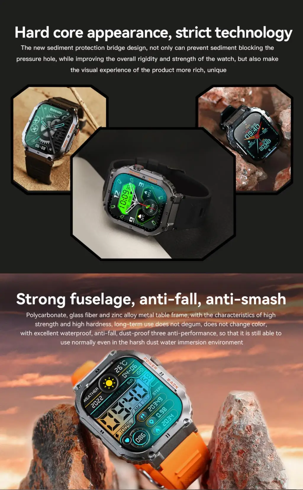 Ceas Smartwatch NUBI K57 PRO, Puls, Calorii, Bluetooth, IPS afisa ...