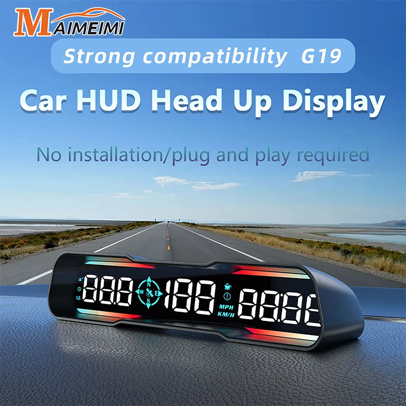 Car-HUD-Head-Up-Display-Intelligent-LCD-Digital-Instrument-G19-GPS-For ...