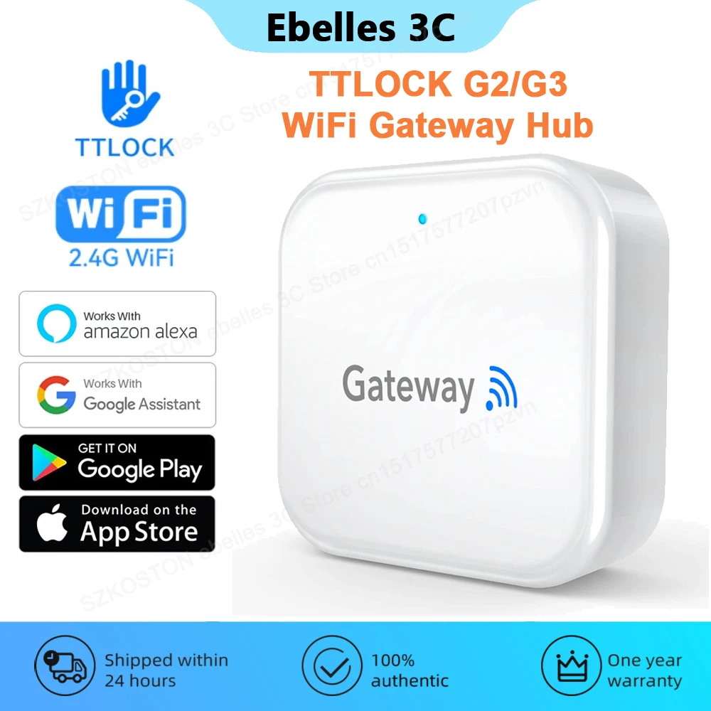 TTLOCK APP G2/G3 WiFi Gateway Hub Smart Door Lock Unlock Bluetooth to Wi-Fi Converter Smart Home ...