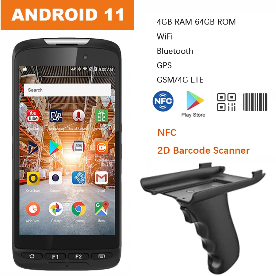 5-Android-11-OS-4G-64G-Handheld-GMS-4G-Lte-NFC-RFID-Reader-Data ...