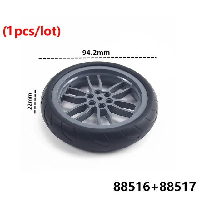 Technical Tire Wheel DIY Brick 1pcs Car Truck Construction Building ...
