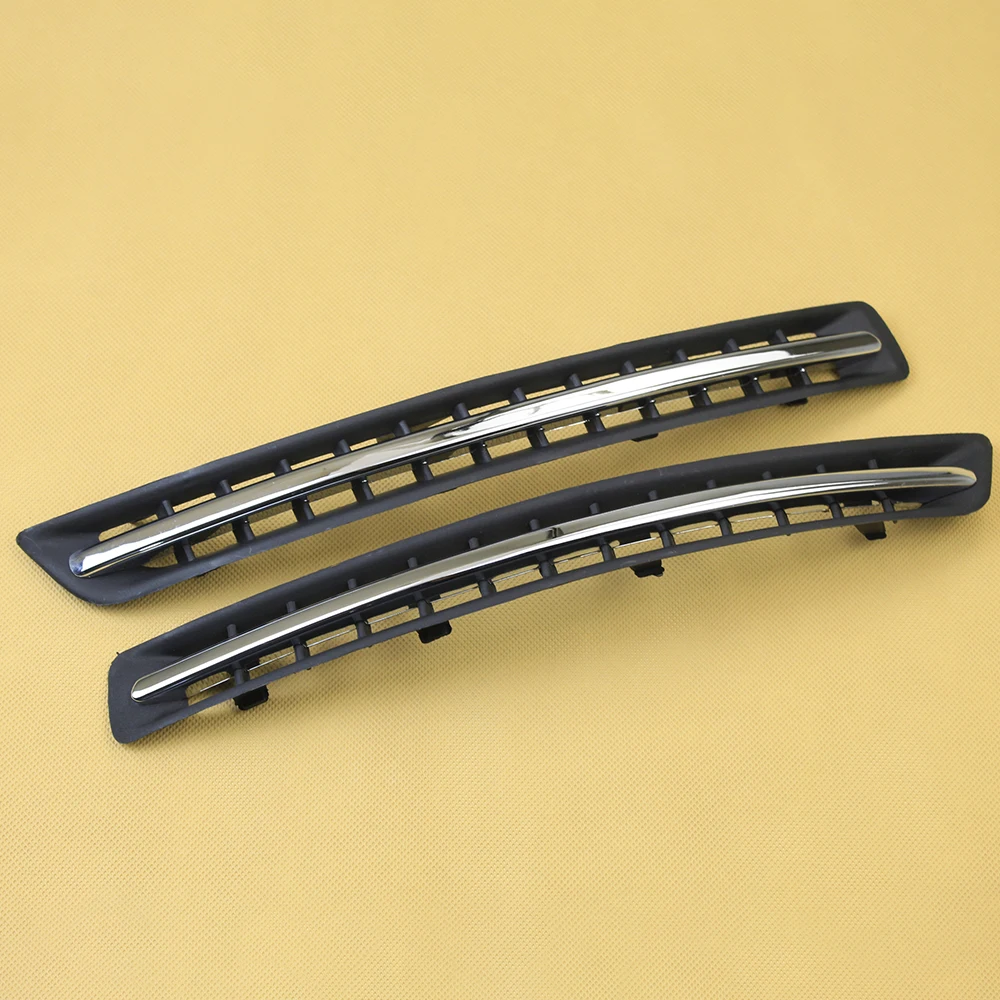 Pair-Car-Left-and-Right-Chrome-Front-Bumper-Air-Vent-Cover-Trim-Grille ...
