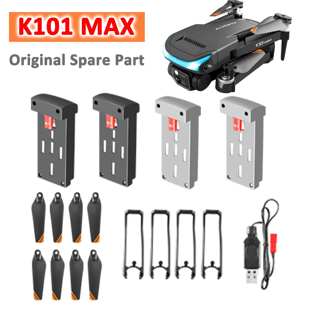 Repuestos-originales-para-Dron-K101-MAX-bater-a-de-3-7-V-y-1800mAh ...