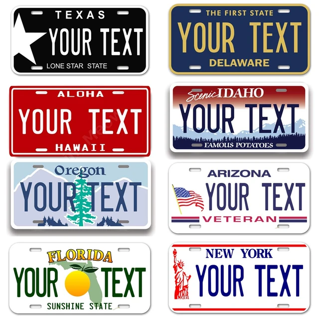 Custom State License Plates