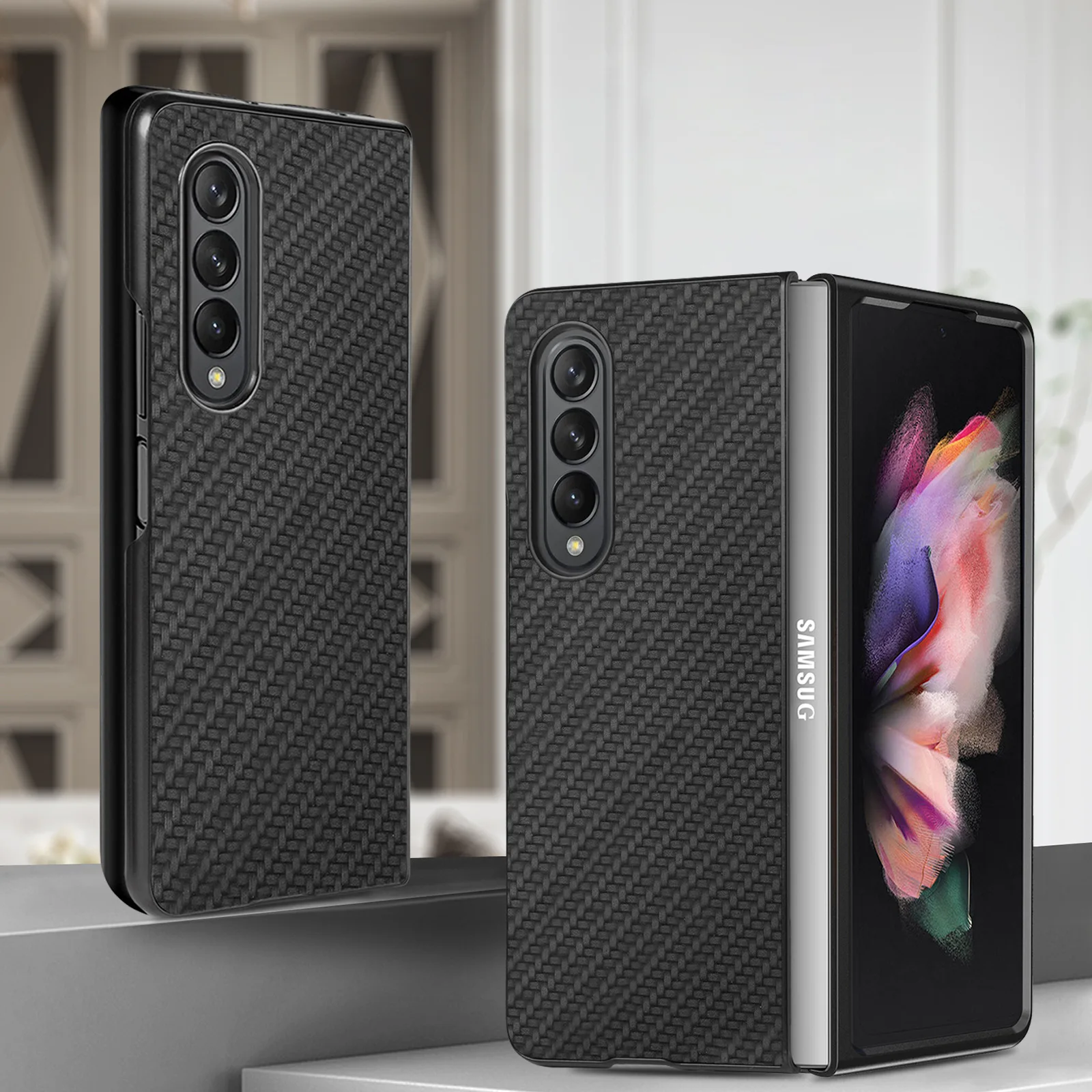 Ultra-thin-Hard-Shell-Leather-Folding-Screen-Wireless-Charging-Mobile ...