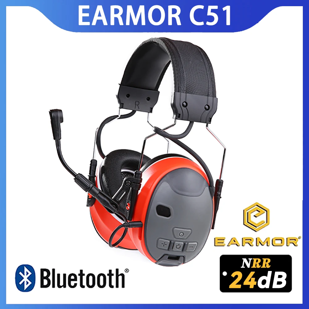Hearing-Protection-Noise-proof-Earmuffs-EARMOR-Bluetooth-C51-Electronic ...