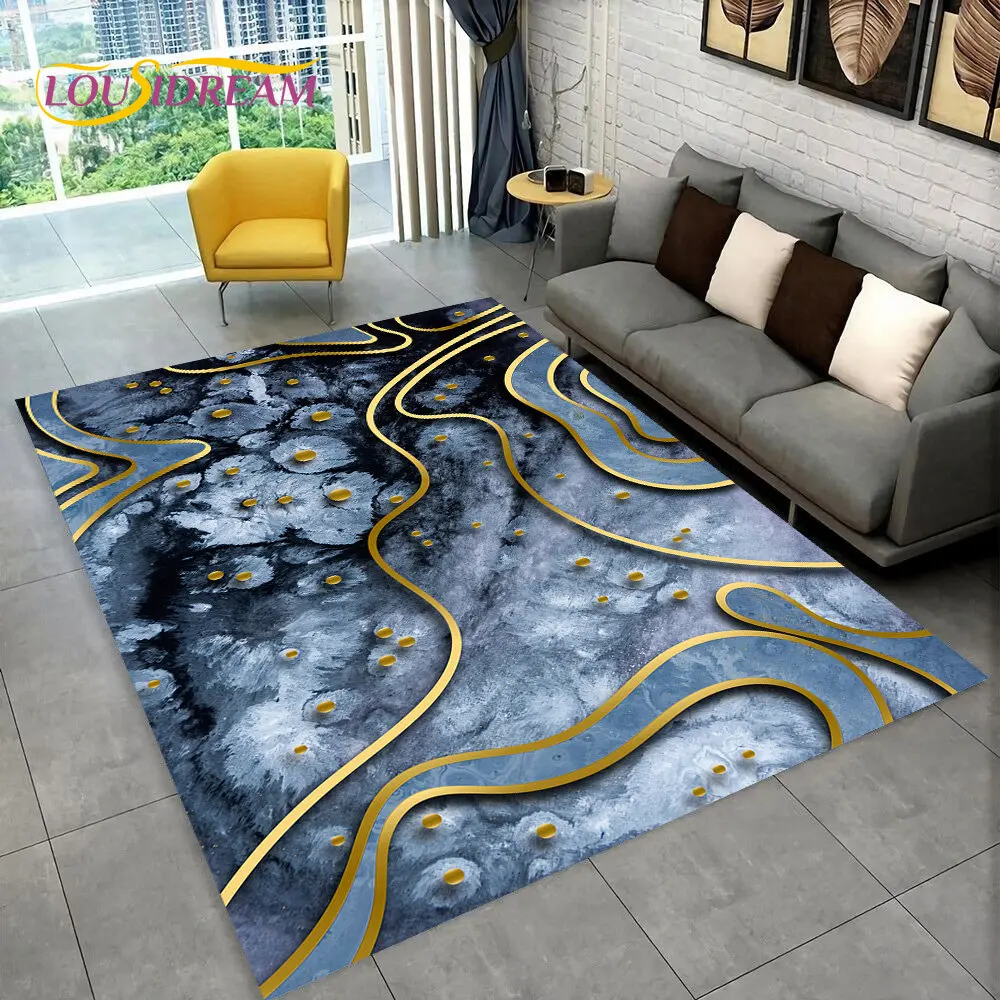 3D-Colour-Gold-Nordic-Marble-Splendid-Area-Rug-Carpet-for-Home-Living ...