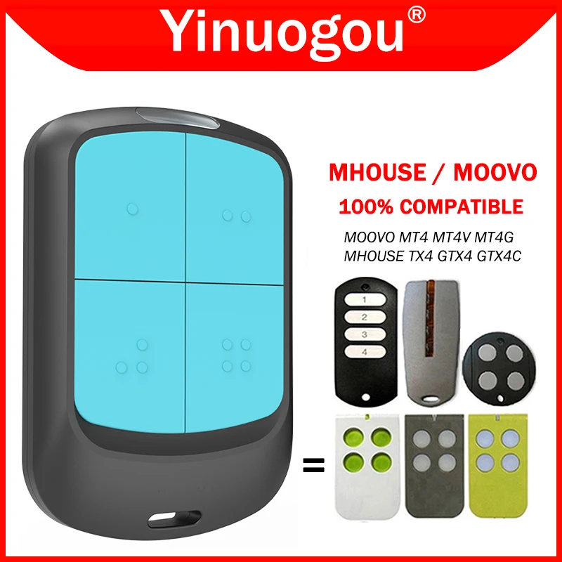 MHOUSE GTX4C GTX4 TX4 MOOVO MT4 MT4V MT4G Garage Door Remote Control ...