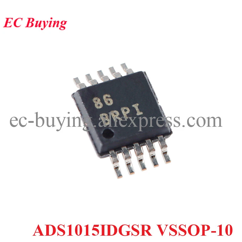 ADS1015 ADS1015IDGSR VSSOP 10 16 bit Analog to digital Converter ADC ...