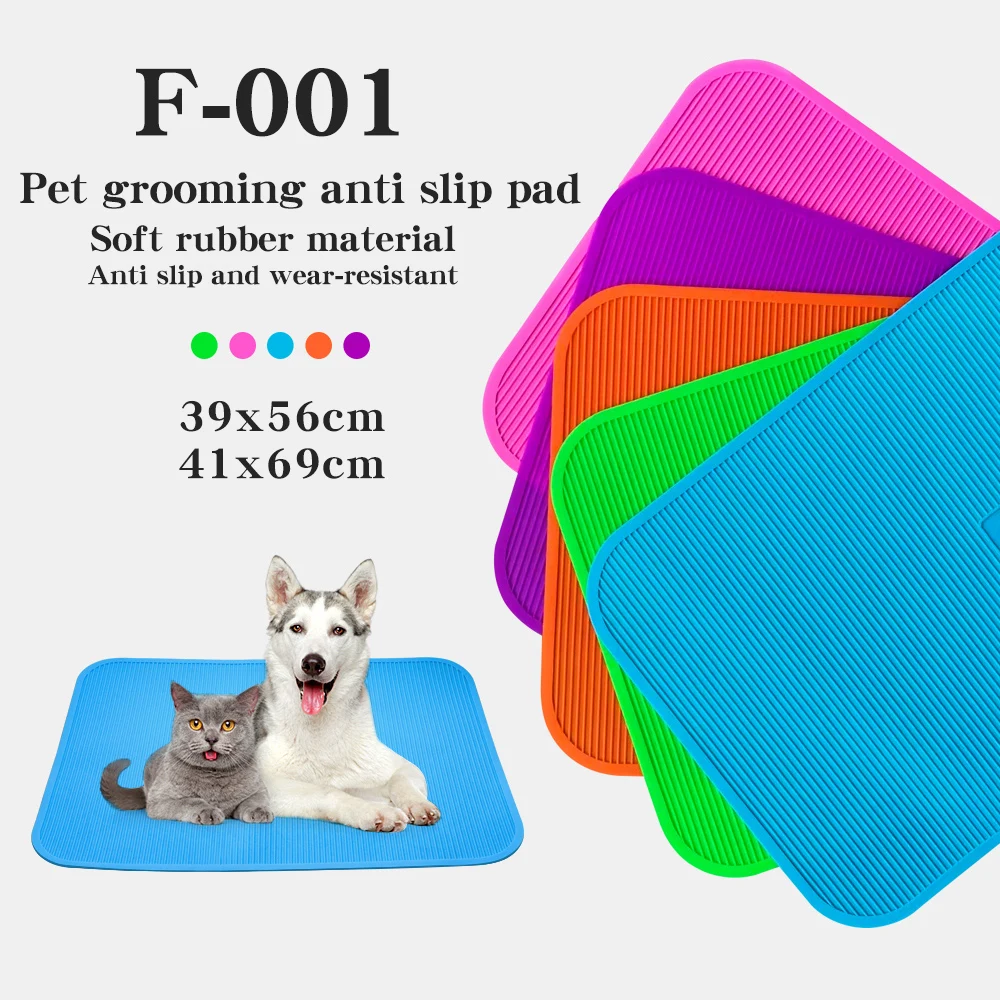 Non-Slip Rubber for pet Grooming and Bathing Mat - Durable Training ...