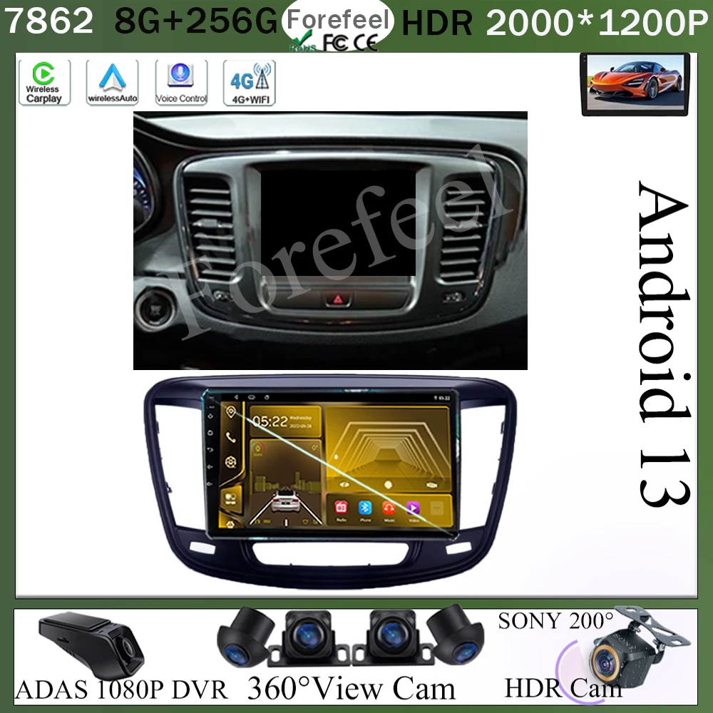 Auto-Stereo-Android-13-For-Chrysler-200-200C-200S-2015-2019-Car-Radio ...